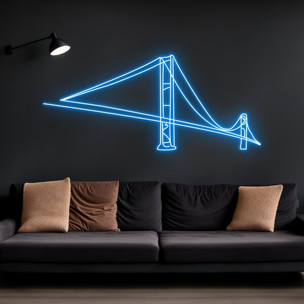 Neon Sign Golden Gate Bridge - Etsy