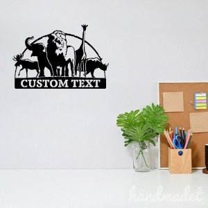 Custom Zoo Crew Metal Wall Art LED Light, Zoo Crew Metal Sign, Zoo Crew ...