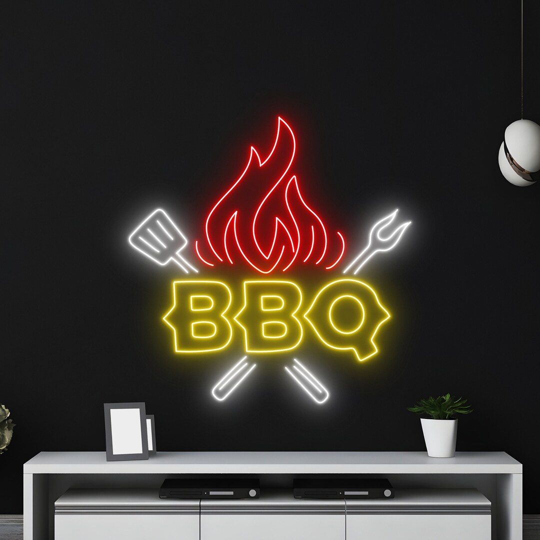BBQ Neon Sign, Barbeque Time Neon Light, Barbecue Led Light, Grill Led ...