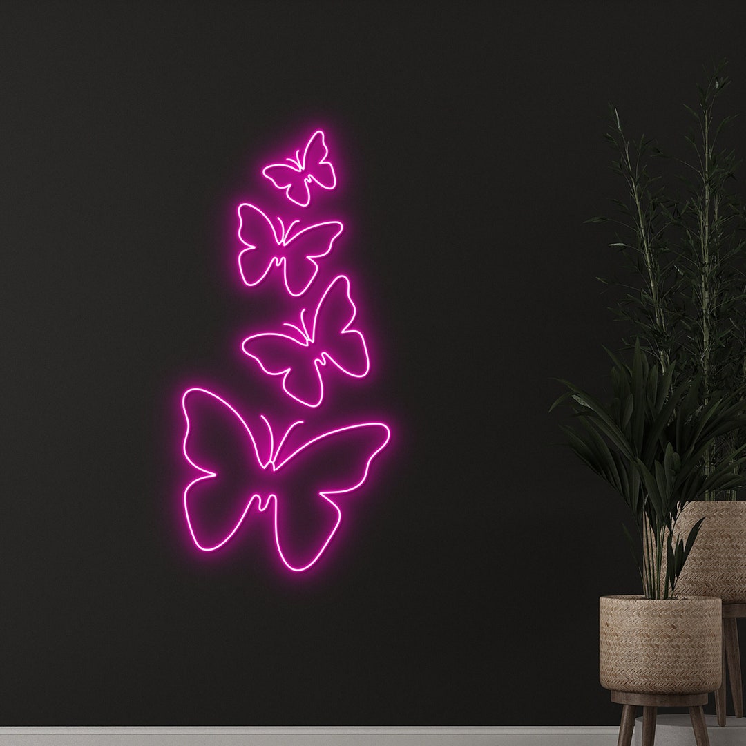 Butterflies Neon Sign, Butterfly Neon Light, Butterfly Led Light ...