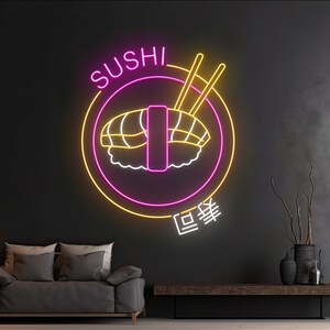 Custom Sushi Neon Sign, Nigiri Led Sign, Japanese Food Led Light, Japan ...