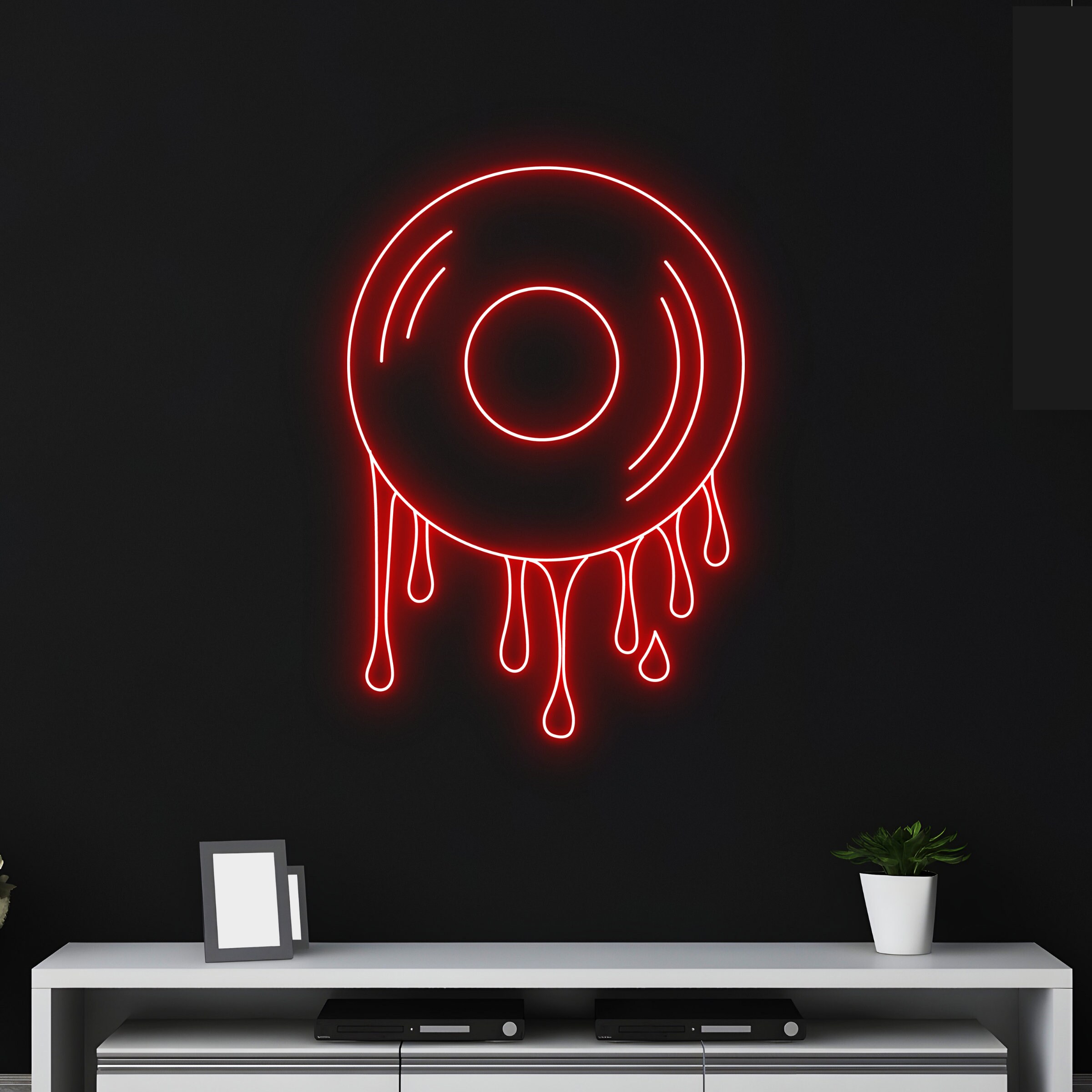 Custom Dripping Record Disc Led Sign, Dripping Disc Neon Light, DJ Neon ...