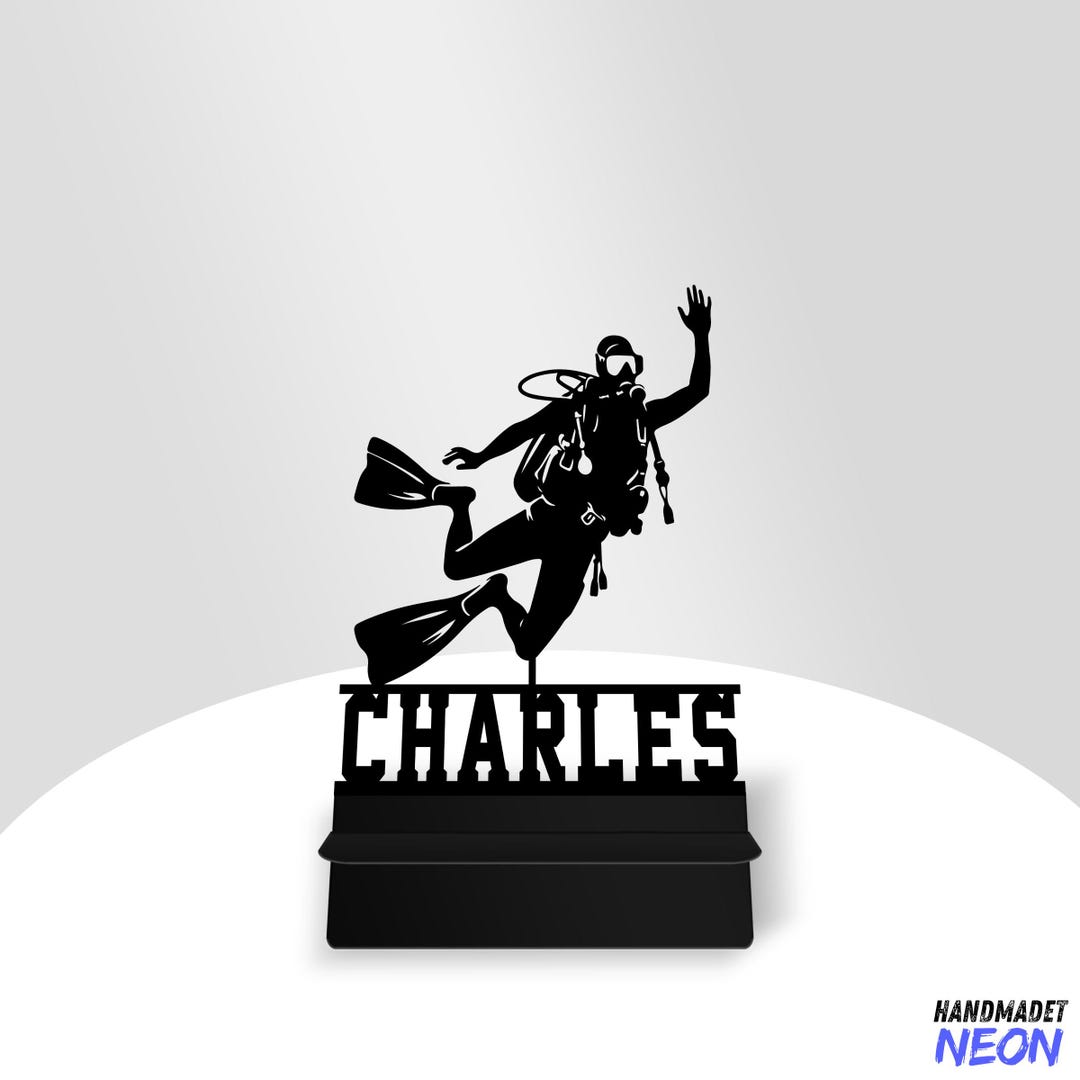 Custom Scuba Diving Phone Stand, Scuba Diver Phone Holder, Diving ...