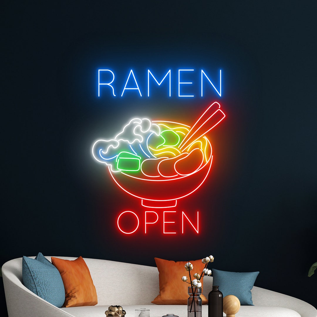 Ramen Neon Sign Japanese Ramen Noodles Led Sign Ramen Noodle Bowl Led