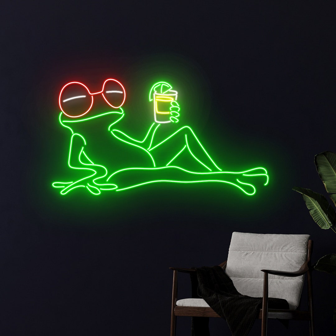 Frog Tequila Led Sign, Tequila Frog Neon Light, Frog Wine Neon Sign ...