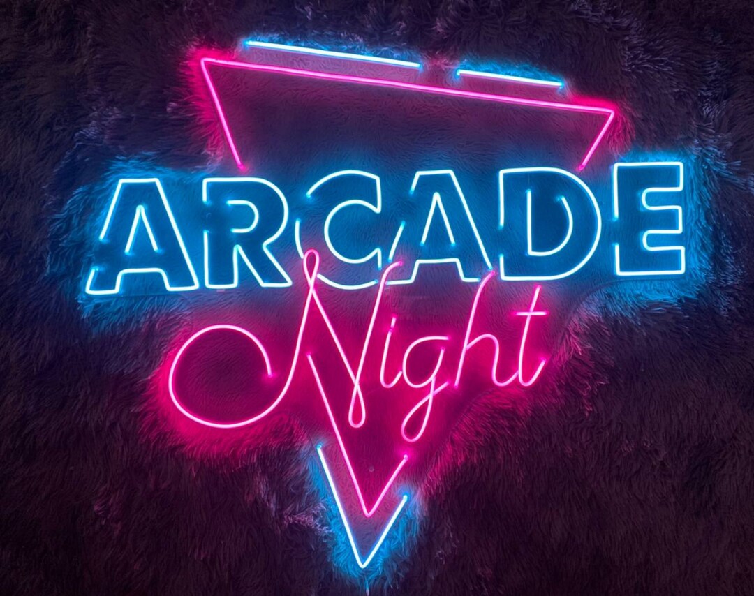 Arcade Night Led Sign, Arcade Neon Sign, Wall Decor, Game Room Neon ...