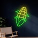 Corn Neon Sign, Corn LED Sign, Corn Neon Light, Plant Led Light, Food ...