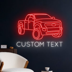 Pick up Truck Neon Sign, Pick up Truck Led Sign, Truck Led Light, Truck ...