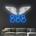 333 Wings Led Sign, 333 Angel Wings Neon Sign, 333 Angel Number Neon ...