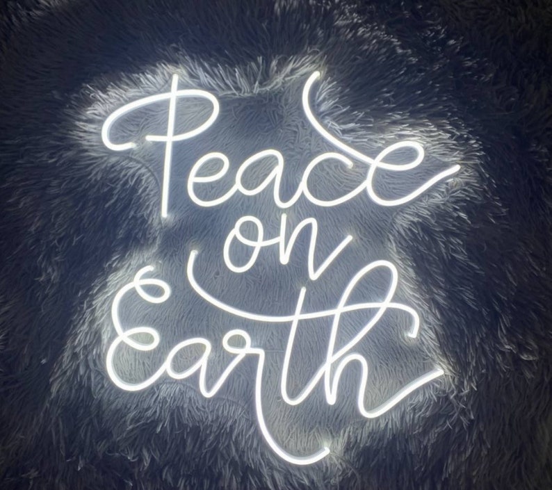 Peace on Earth Neon Sign Peace on Earth Led Sign Led Light - Etsy