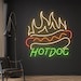 Custom Hot Dog Neon Sign, Hot Dog LED Sign, Personalized Sausage Neon ...