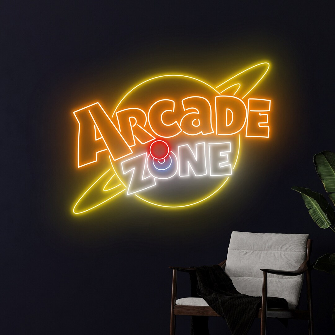 Arcade Zone Led Sign, Arcade Neon Sign, Wall Decor, Arcade Neon Sign ...