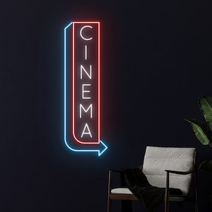 Cinema Direction Arrow Right Neon Sign, Cinema Arrow Led Sign, Arrow ...