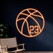 Custom Number Basketball Ball Neon Sign Basketball Neon - Etsy