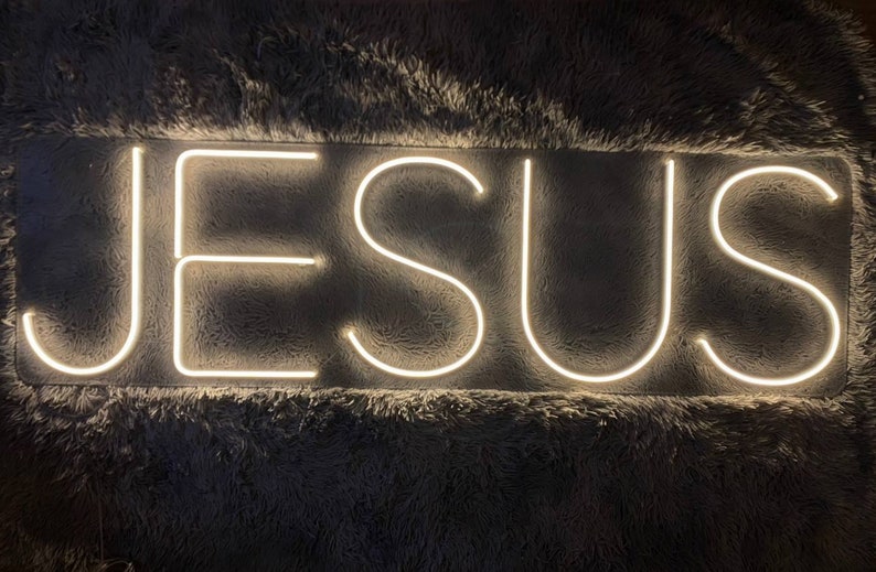 Jesus Neon Sign Jesus Led Sign Wall Decor Catholic Neon - Etsy