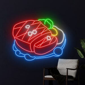 Steak Neon Light, BBQ Neon Sign, Barbecue Steak Led Light, Steak Led ...
