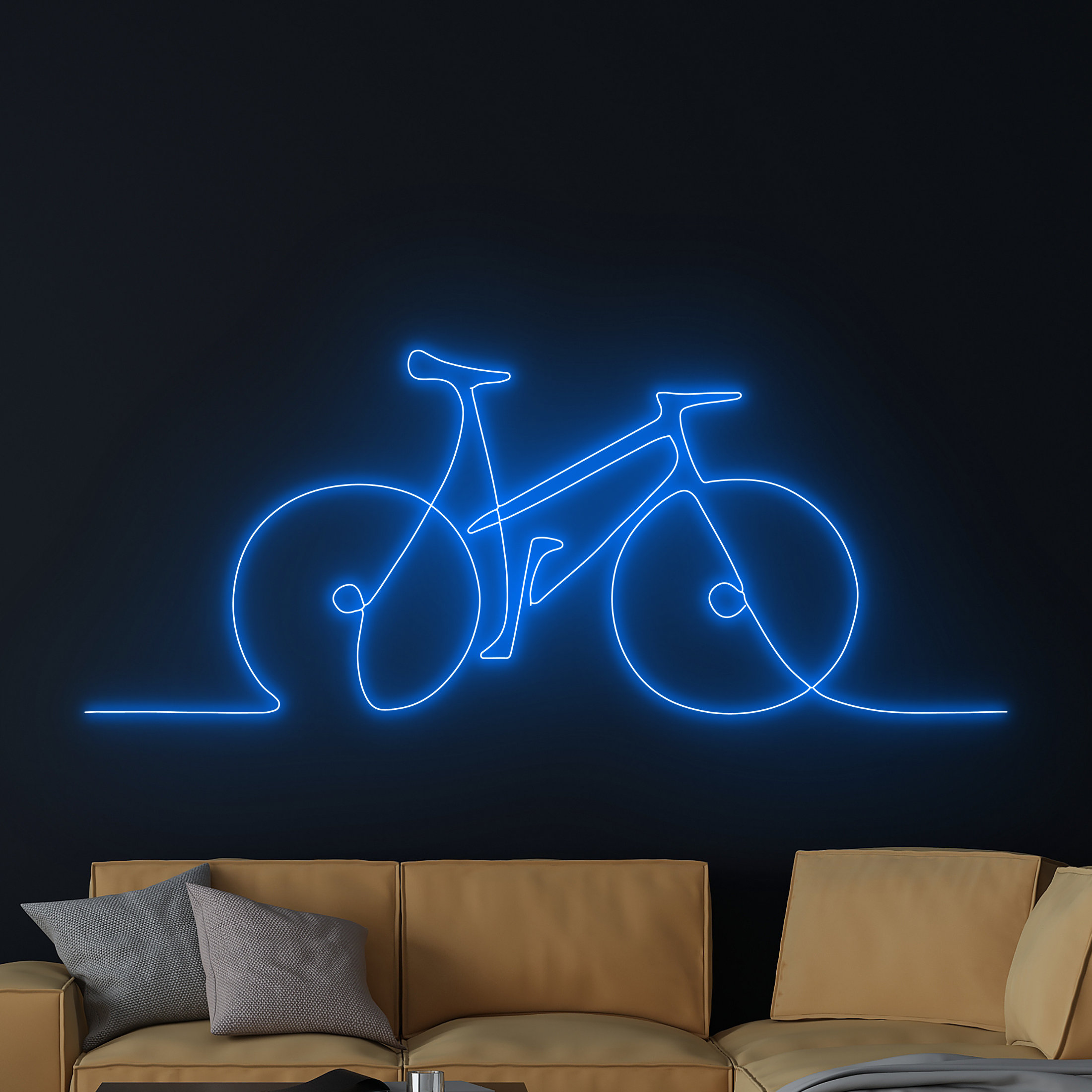 Bicycle Neon Sign, Mountain Bike Led Light, Mountain Biking Neon Light ...