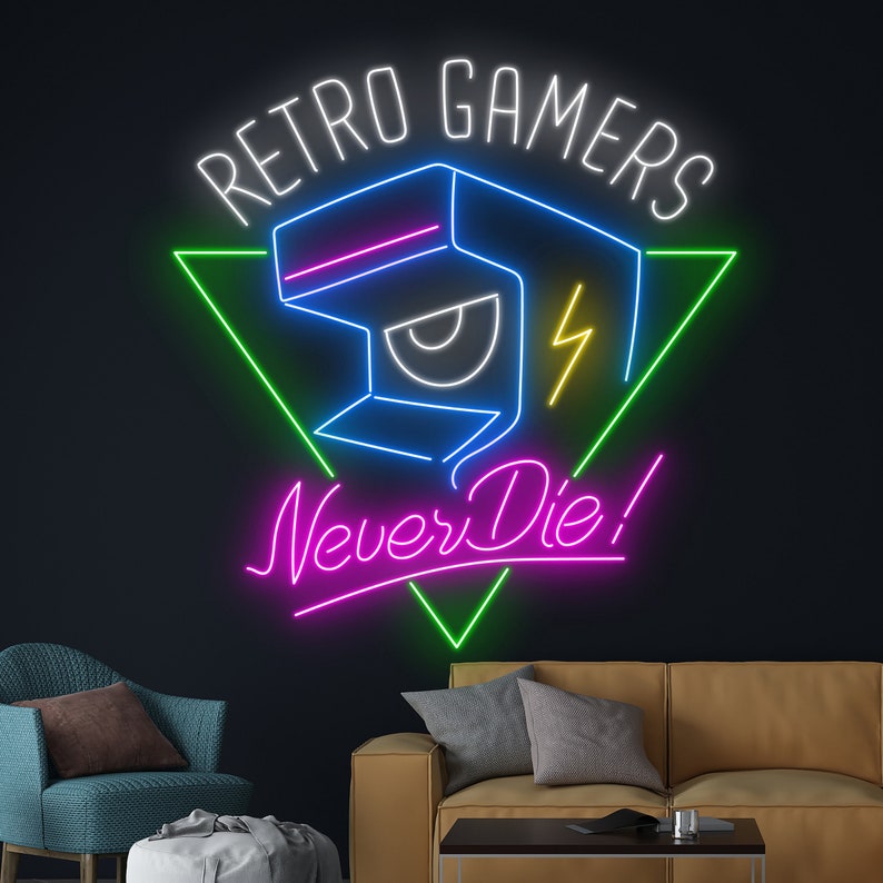 Arcade Game Machine Neon Sign, Game Machine Led Sign, Arcade Led Light ...