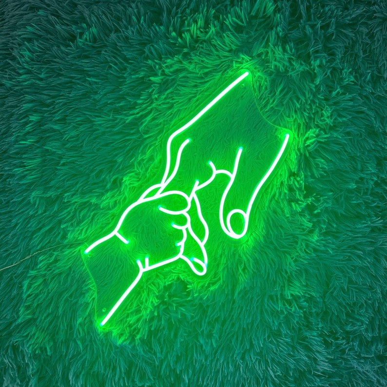 Holding Hands Neon Sign Holding Hands Led Sign Touching - Etsy