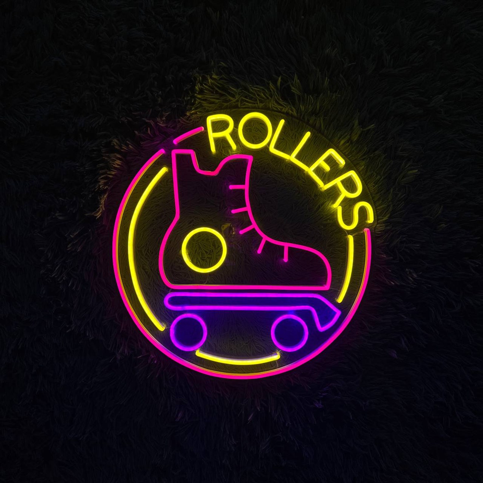Roller Skate Neon Sign, Roller Skate Led Sign, Wall Decor, Roller Skate ...