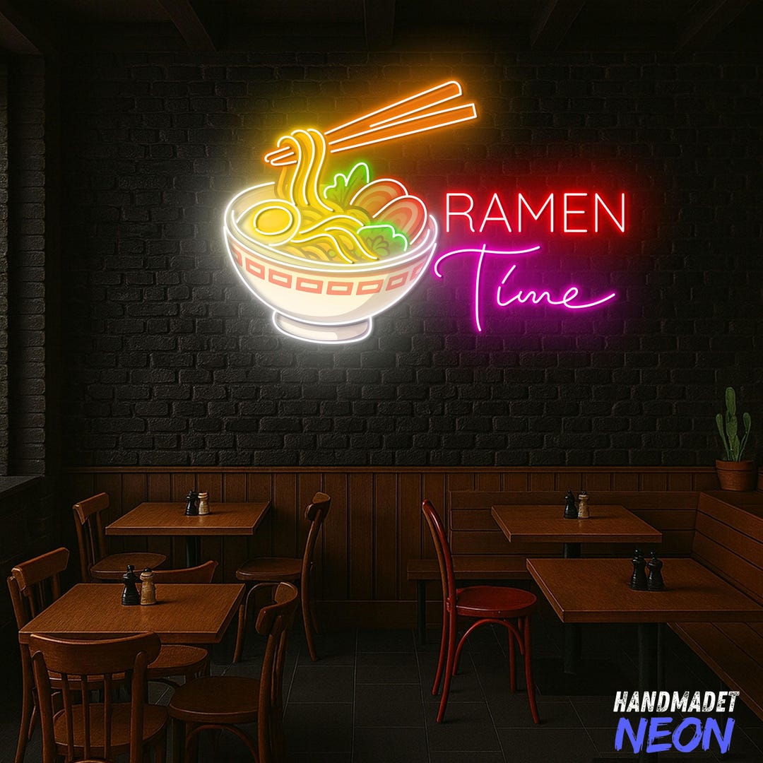 Ramen Neon Sign, Japanese Noodle LED Wall Light for Restaurant Decor ...
