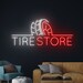 Tire Store Neon Sign, Tire Shop Led Sign, Automotive Tire Led Light ...