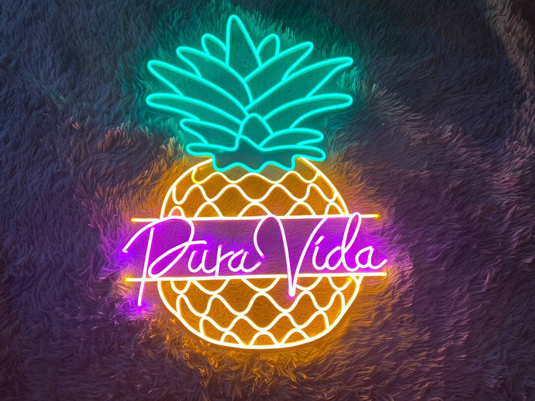 Pura Vida Pineapple Neon Sign Lights Personalized Custom Neon Sign for ...