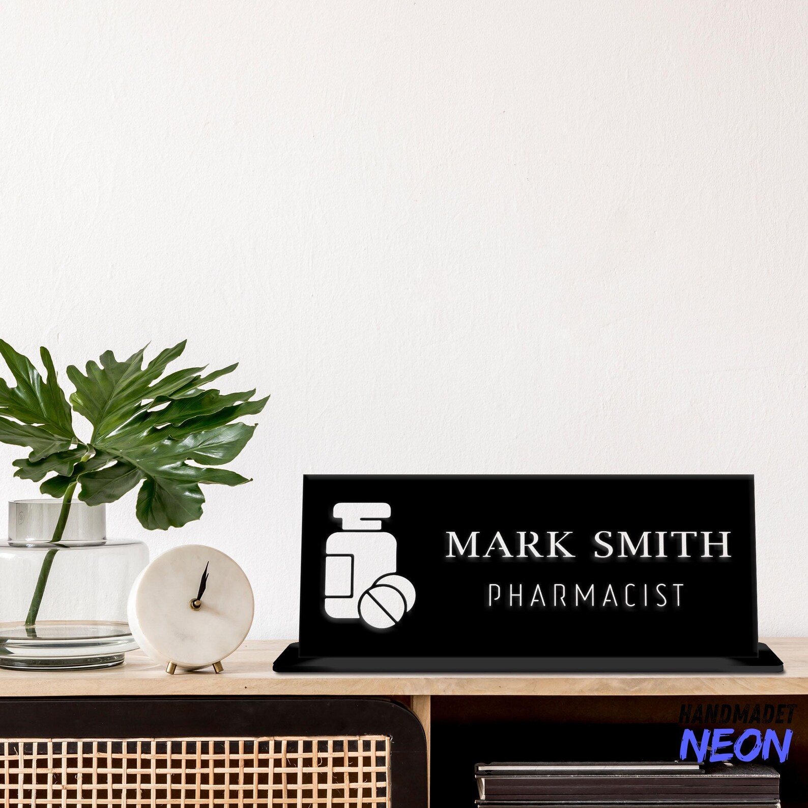 Custom Pharmacist Metal Name Plate Pharmacist Name Plate Table Decor ...