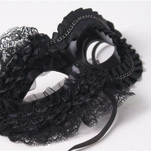 Black Half Face Party Dance Stage Real Beauty Male Mask Chain - Etsy