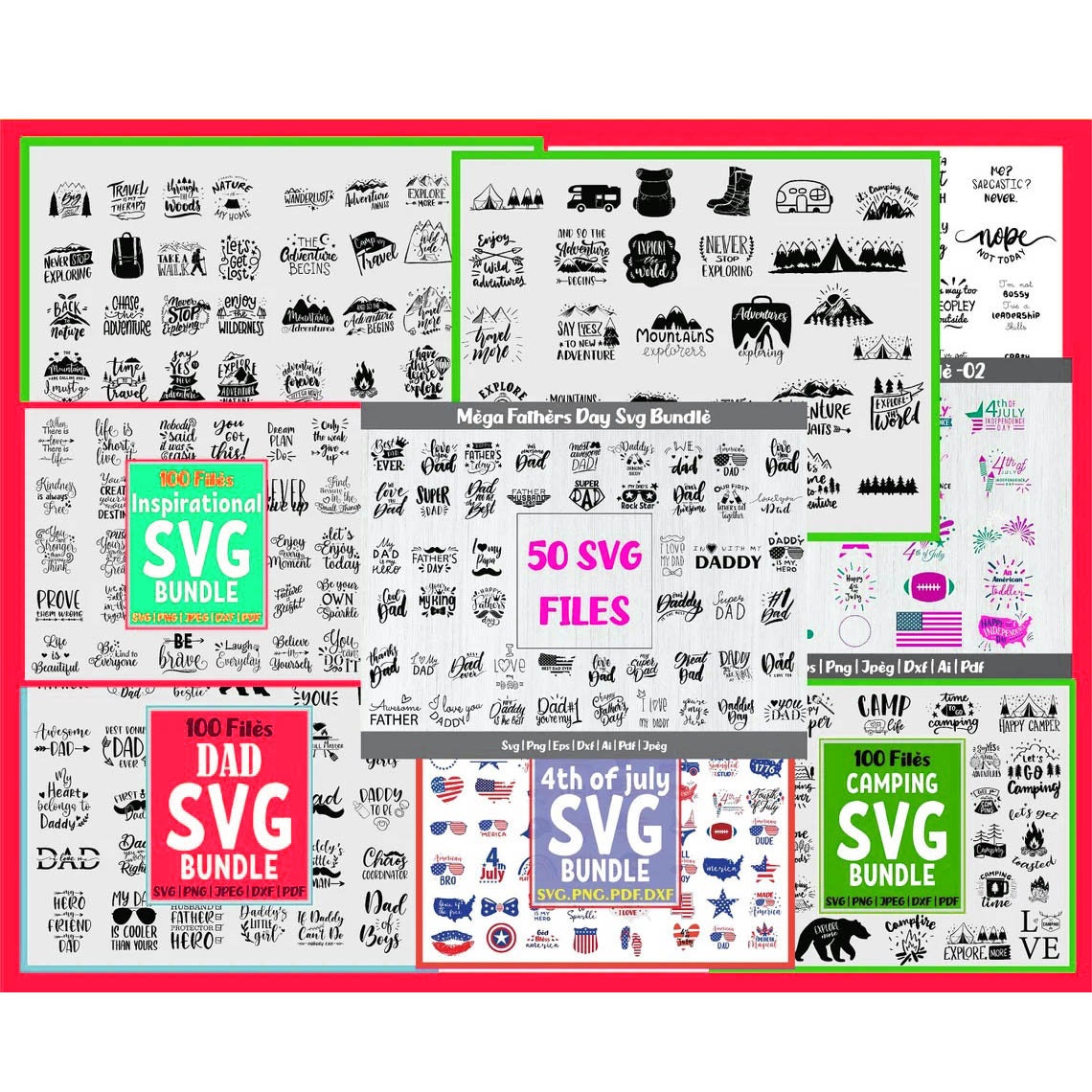 15200 Mega SVG Bundle Vector Files Cricut Bundle Laser Cut AI Formats ...