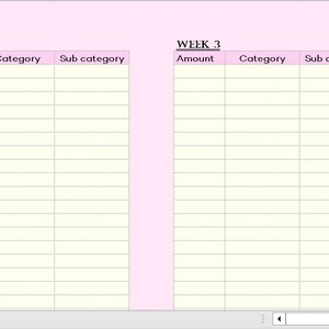 Monthly Budget Planner - Excel Template, Pink - Etsy