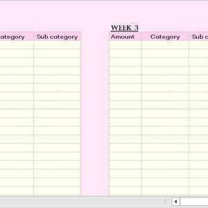Monthly Budget Planner - Excel Template, Pink - Etsy