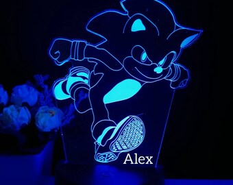 Sonic the Hedgehog Lamp - Etsy
