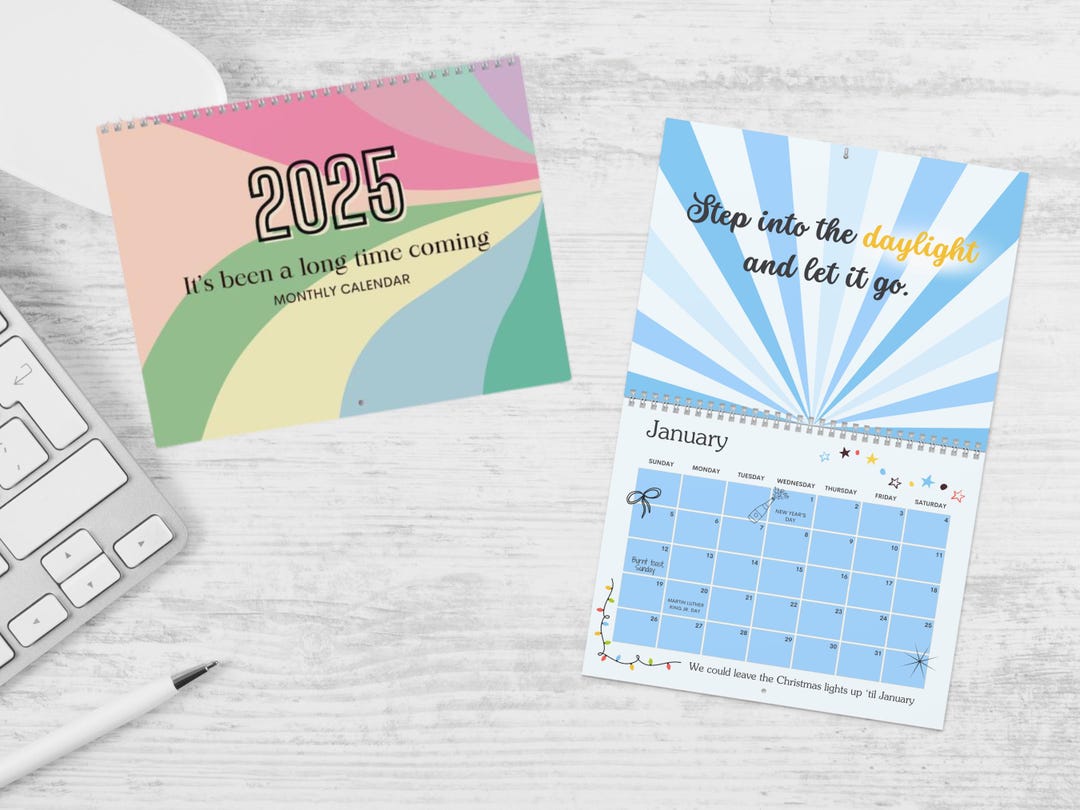 Swiftie 2025 Monthly Calendar Eras Tour Lyric and Surprises Wall ...