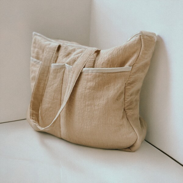 Linen Shoulder Bag - Etsy