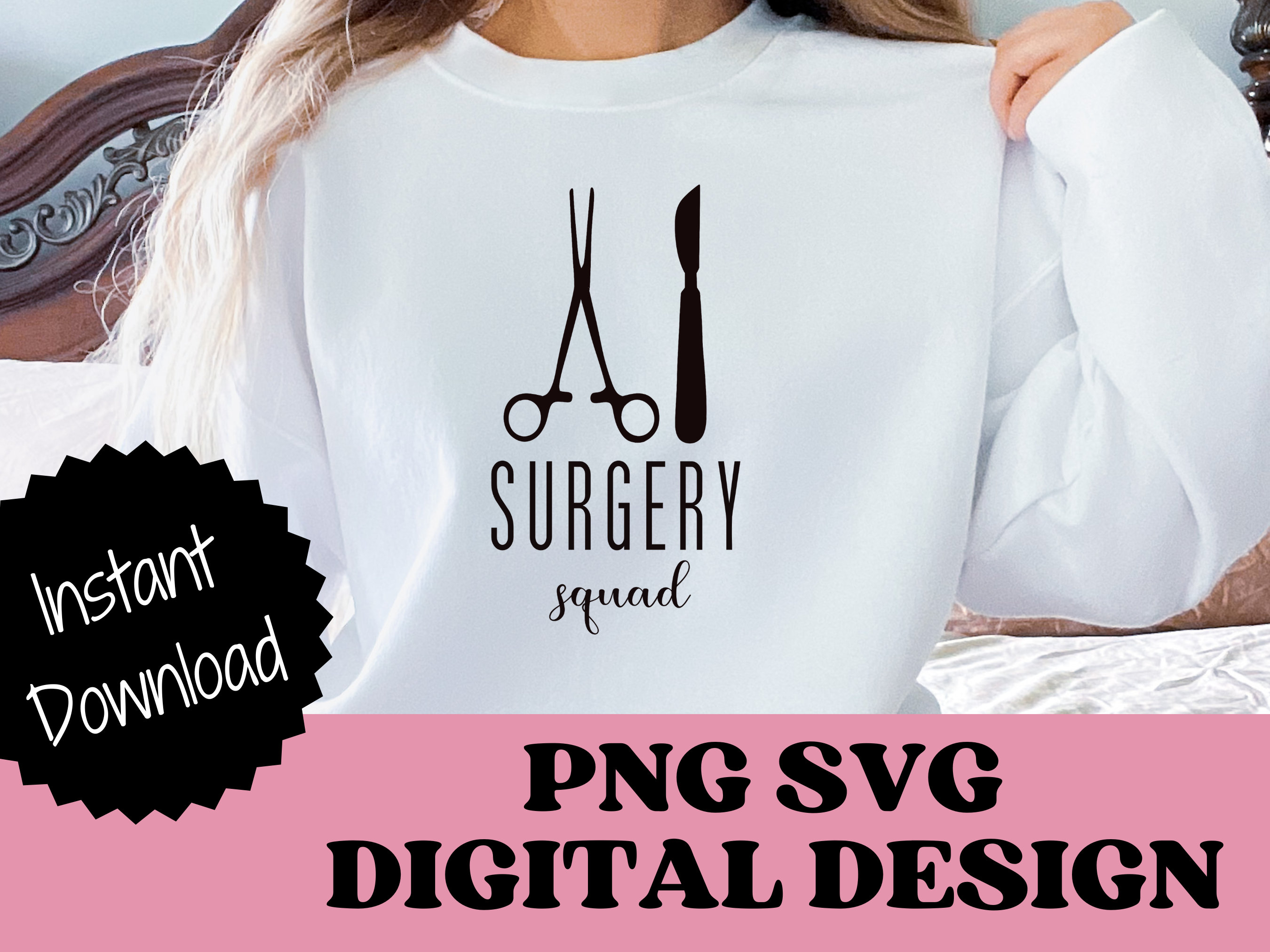 OR Surgical Squad Medical SVG PNG Digital Tshirt Design, 12x12 Cricut ...