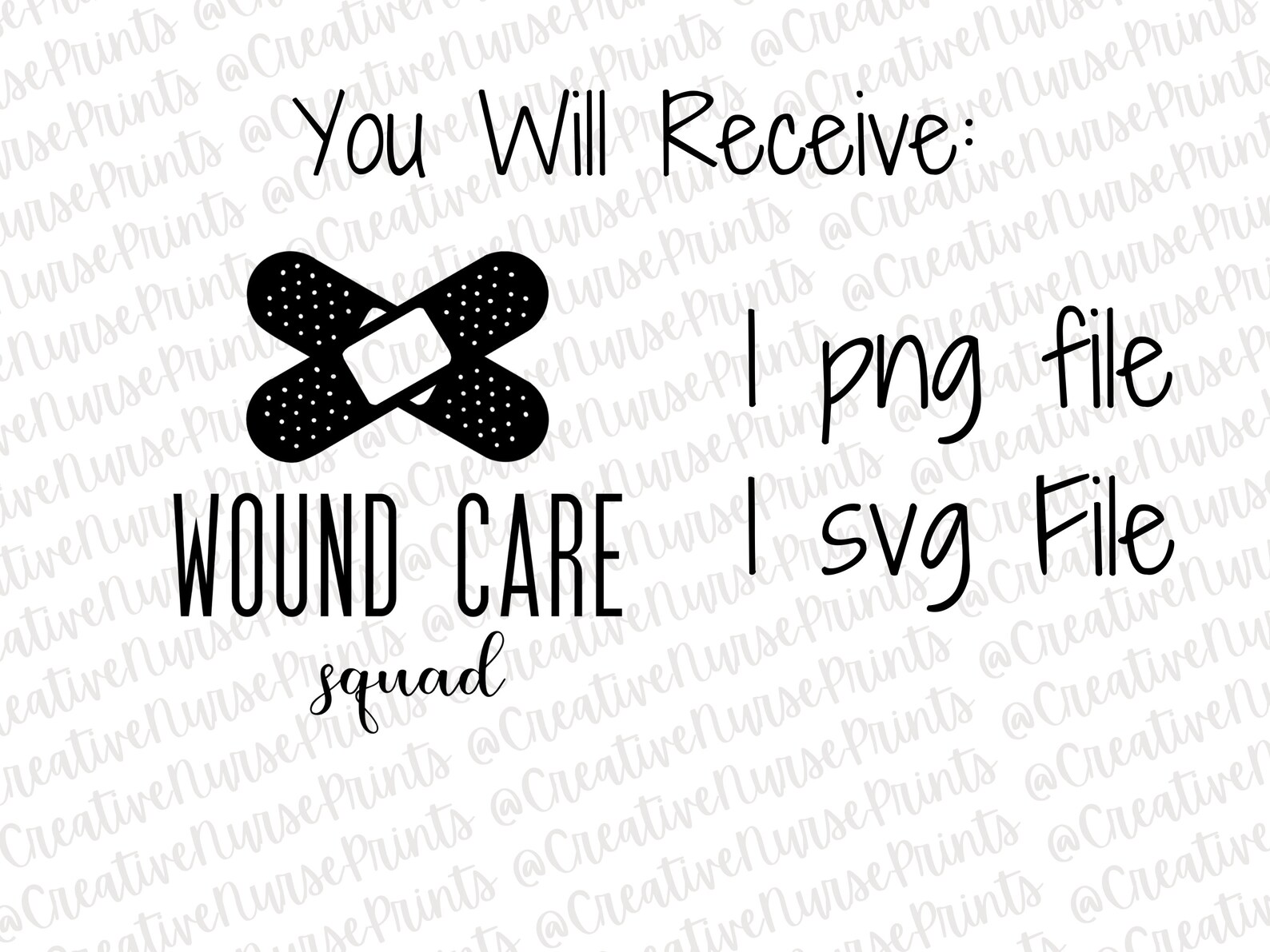 Wound Care Squad Medical SVG PNG Digital Tshirt Design, 12x12 Cricut ...