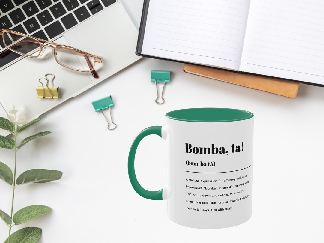 Bomba, Ta: Maltese Language and Saying Series _two-tone Coffee Mug ...