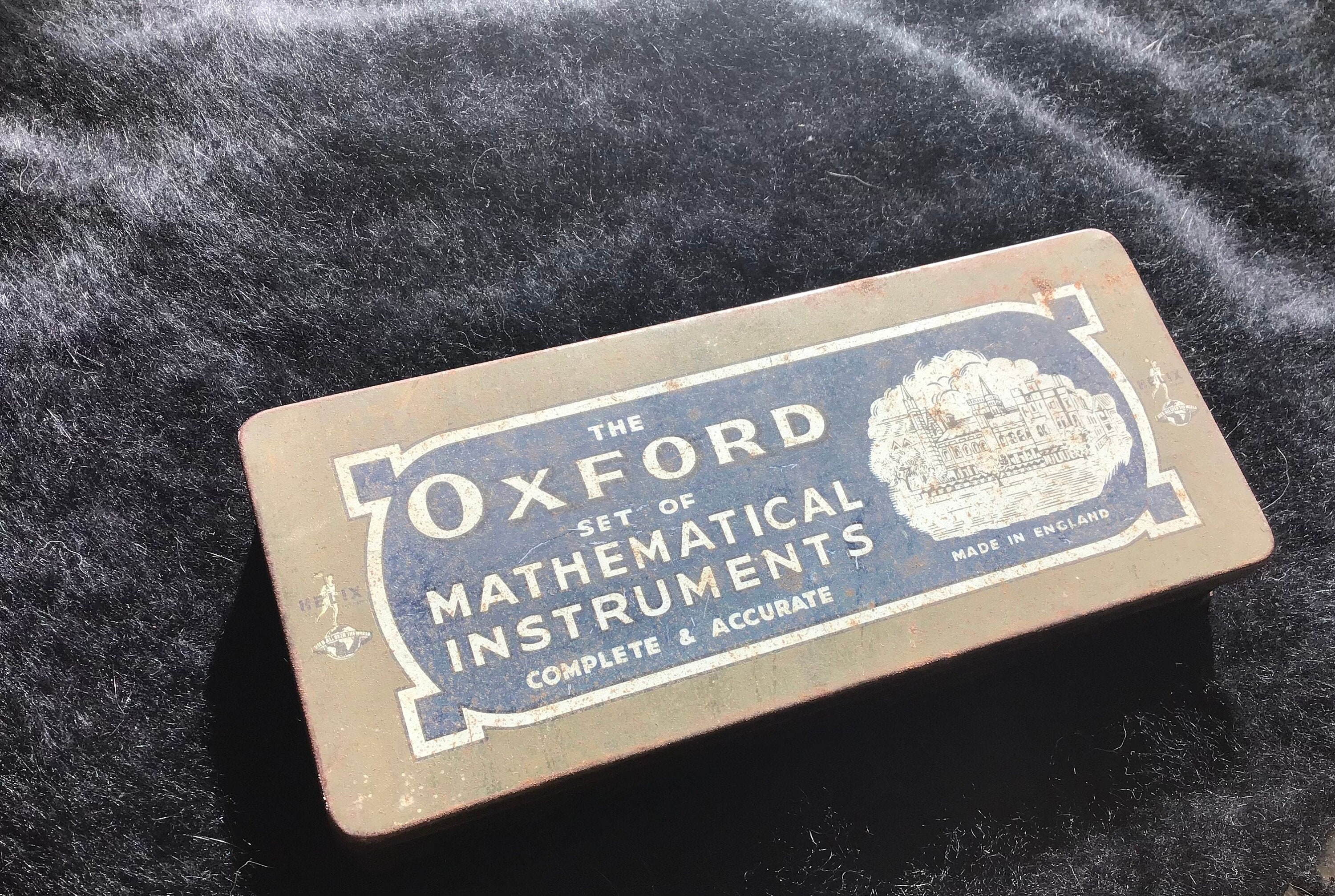 Oxford Mathematical Instruments Litho Tin Box 1940's - Etsy