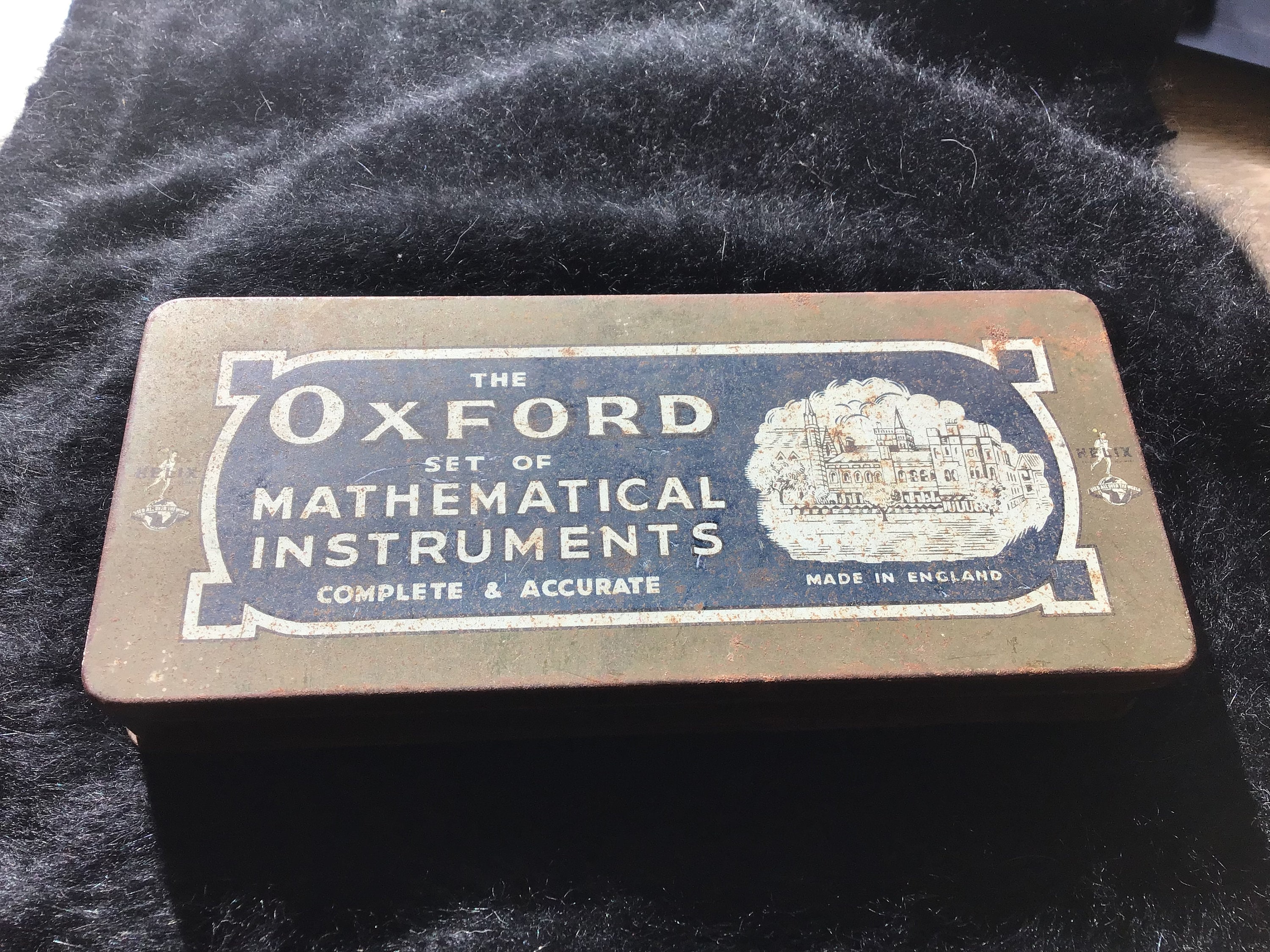 Oxford Mathematical Instruments Litho Tin Box 1940's - Etsy