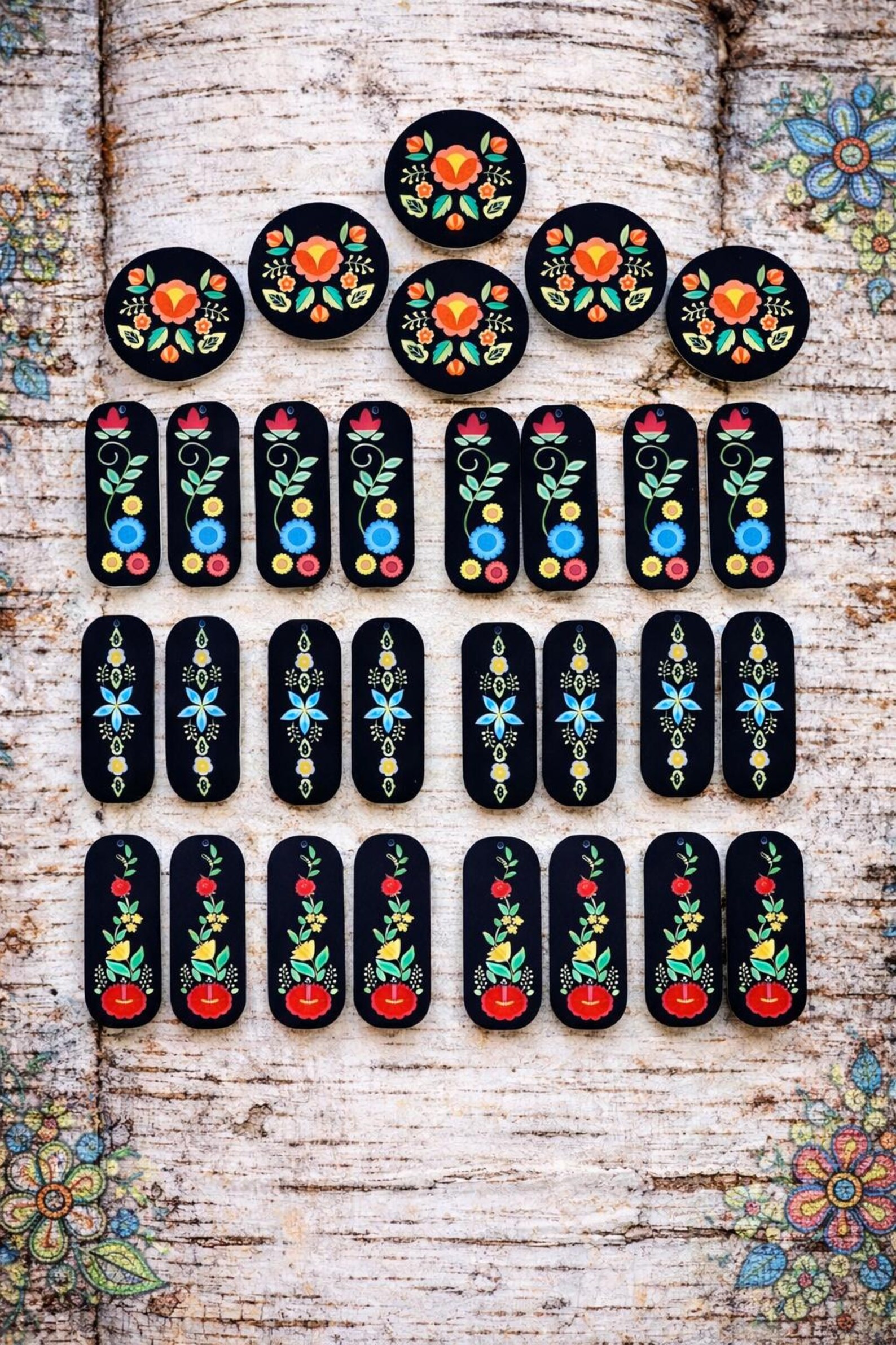 Handmade Ojibwe Floral Cabochons, Native Beadwork Supplies - Etsy