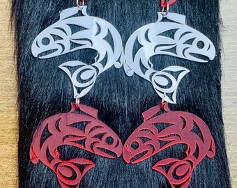 Salmon Earrings - Etsy