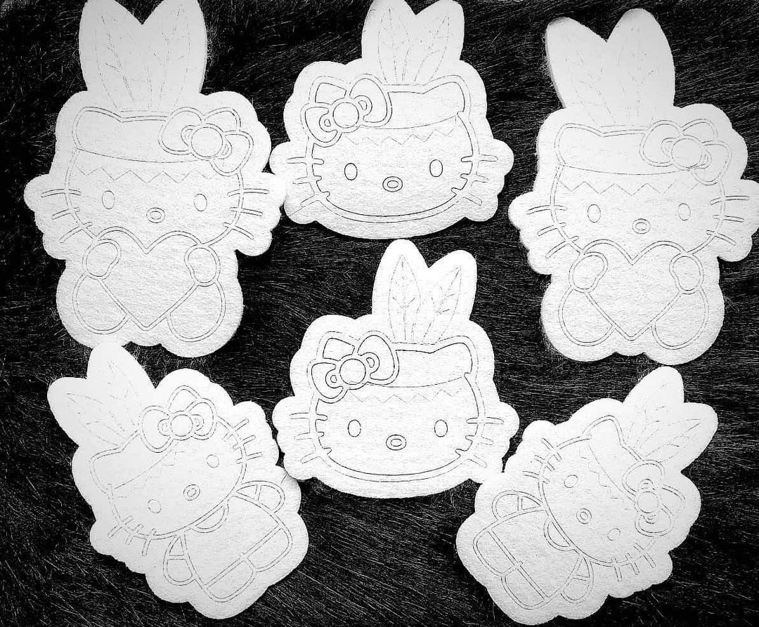 Hello Kitty Felt /pellon, Native Beading Pattern, Native Hello Kitty ...