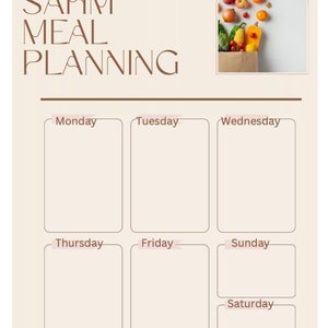 SAHM Daily Cleaning Schedule and Weekly Meal Prep - Etsy