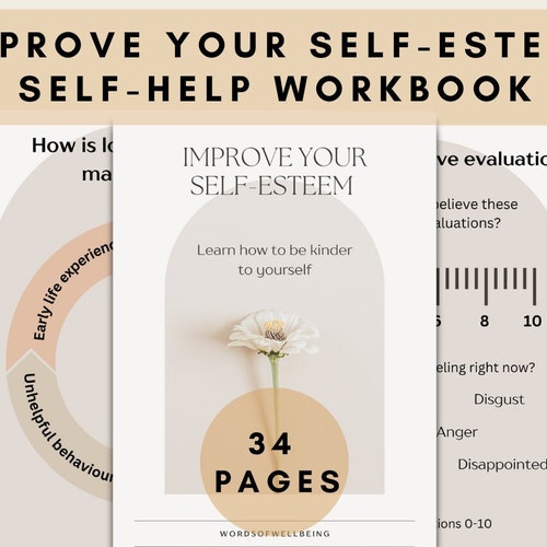 Improve Your Self-esteem Workbook Therapy Workbook CBT - Etsy