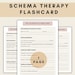 Schema Therapy Flashcard, Therapy Flashcard, Schema Therapy Worksheet ...