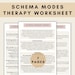 Schema Modes Therapy Worksheet: Mental Health Resource (PDF Digital ...