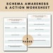 Schema Awareness & Action Diary Worksheet, Therapy Worksheet, Schema ...