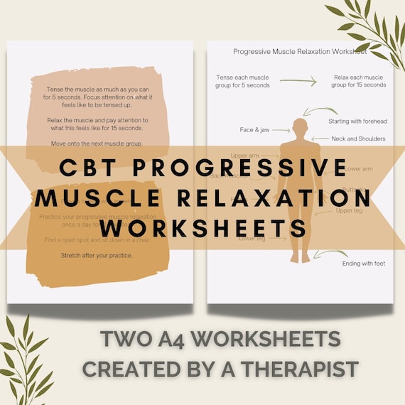 Progressive Muscle Relaxation Worksheets Therapy Worksheets - Etsy UK