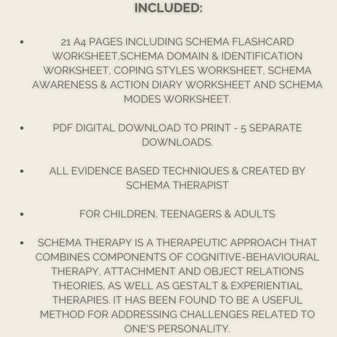 Schema Therapy Worksheet Bundle, Schema Modes, Therapy Resource, Mental ...